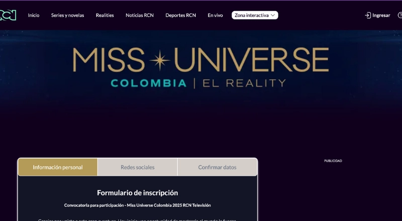 Miss Universe Colombia 2025: el nuevo reality de RCN